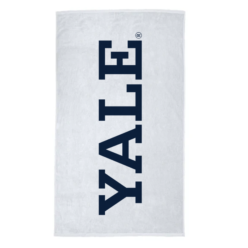 Yale Wordmark Beach Towel — Yale Bulldog Blue by Campus Customs
