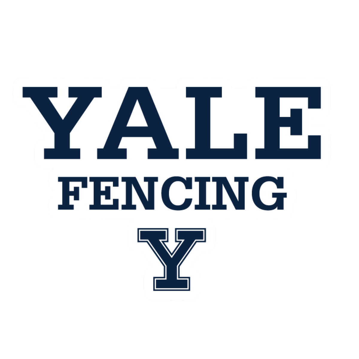 Yale Sports Decal - Fencing — Yale Bulldog Blue by Campus Customs