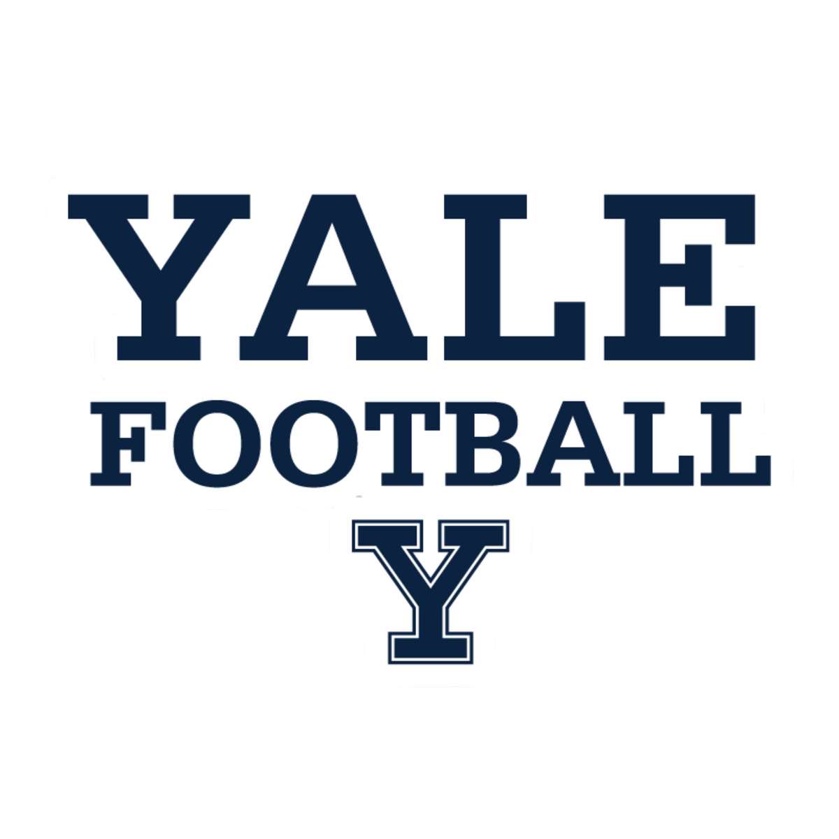 Yale Sports Decal - Football — Yale Bulldog Blue by Campus Customs