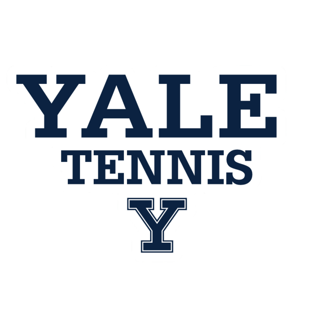 Yale Sports Decal - Tennis — Yale Bulldog Blue by Campus Customs