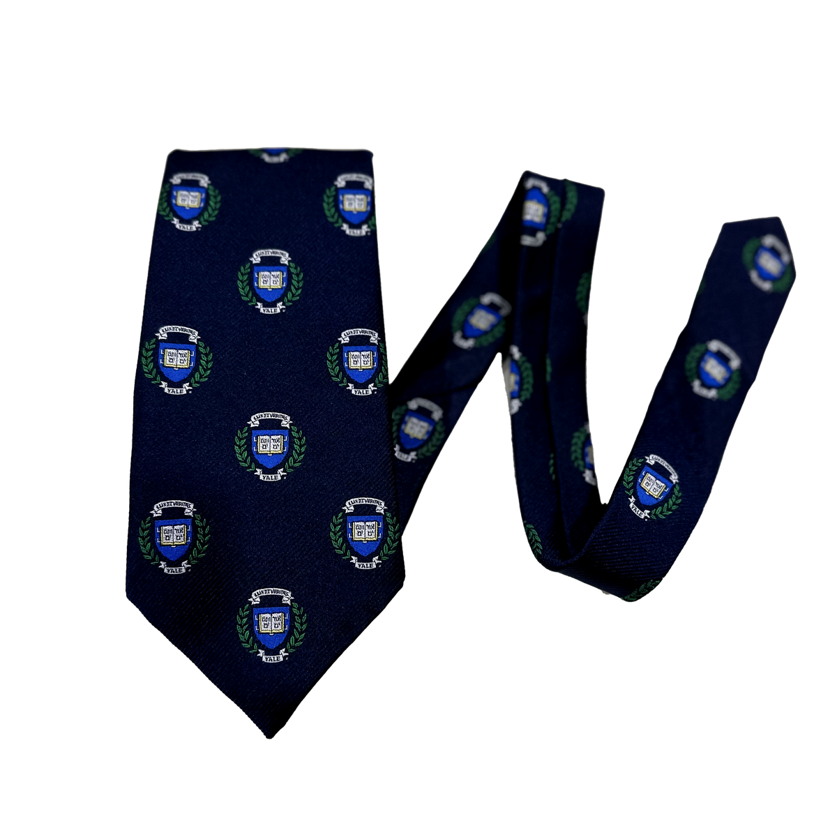 Yale Crest Tie — Yale Bulldog Blue by Campus Customs