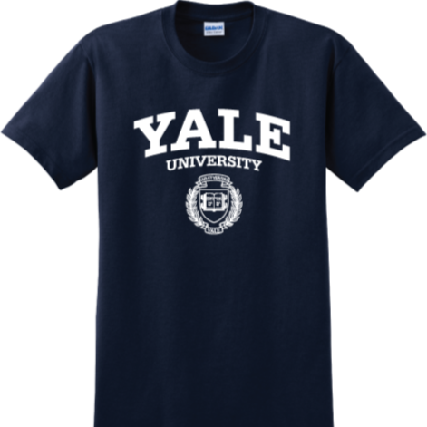 Yale Crest T-Shirt — Yale Bulldog Blue by Campus Customs